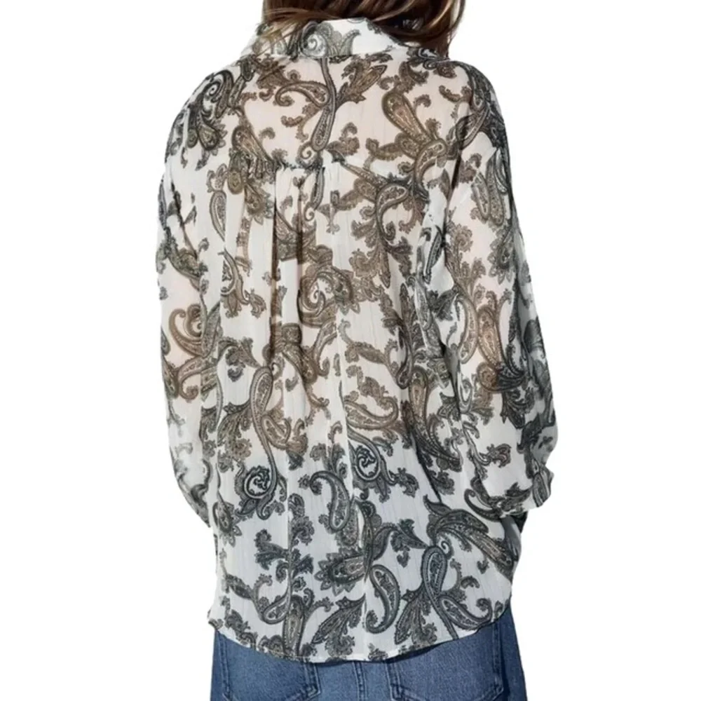 Zara | Tops | Zara Paisley Print Shirt | Poshmark